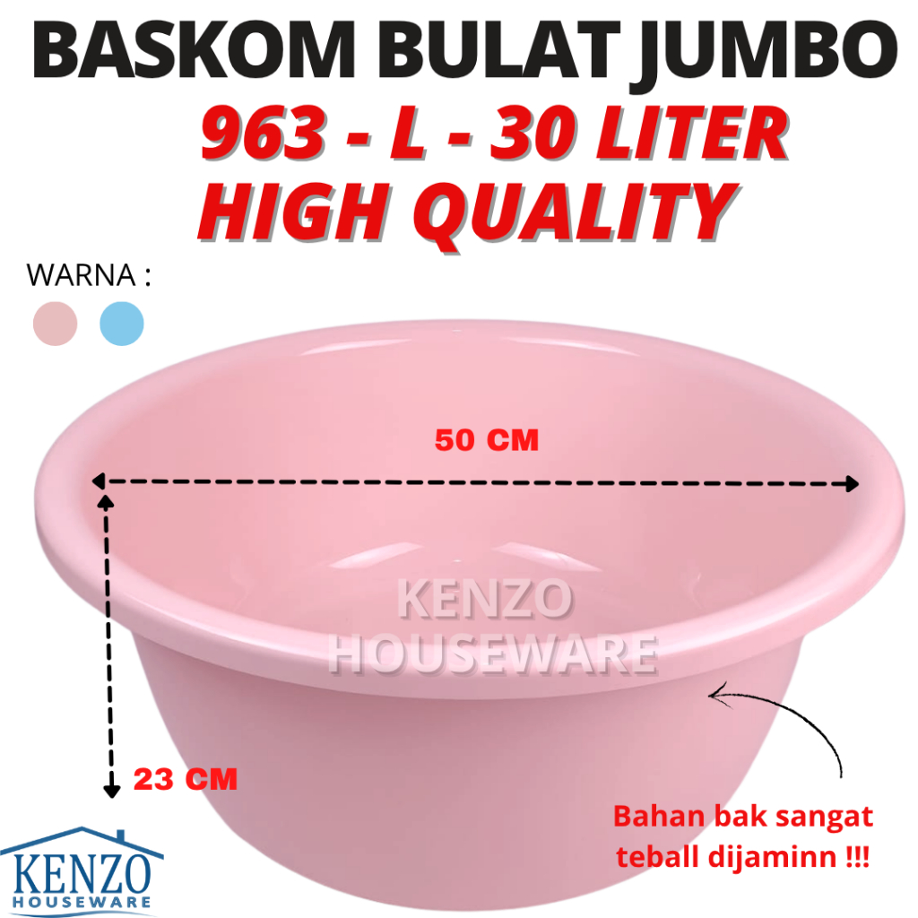 Jual Baskom Air 30 Liter 963 REDHOUSE Baskom Bak Plastik Cuci Kamar ...