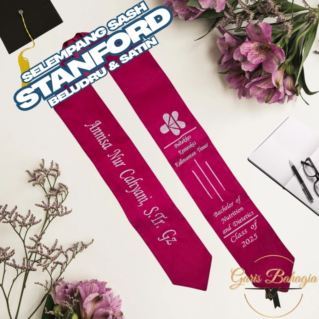 Jual Selempang Wisuda Leher Bordir / Selempang Wisuda Stanford / Sash ...