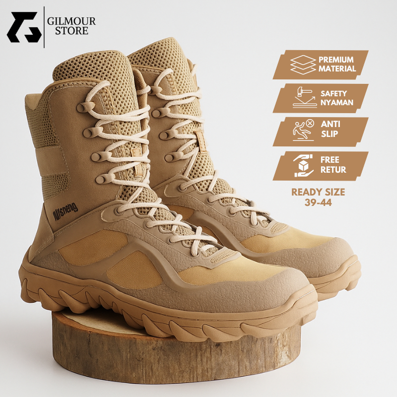 Jual Sepatu kerja Safety ujung besi pria - Safety Magnum High tali pria ...