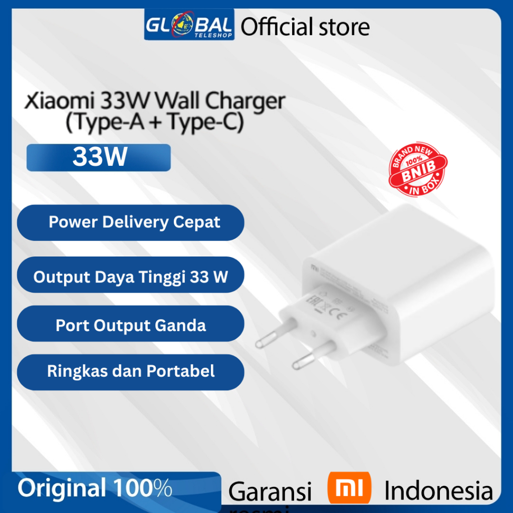 Jual Xiaomi Mi 33W Wall Charger Original | Shopee Indonesia
