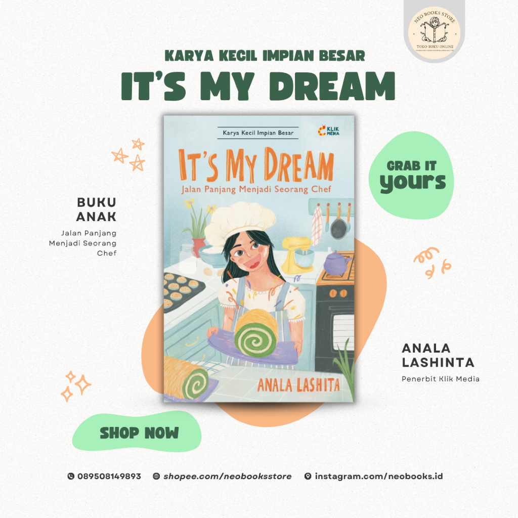 Jual BUKU ANAK IT’S MY DREAM - JALAN PANJANG MENJADI SEORANG CHEF (BUKU ...