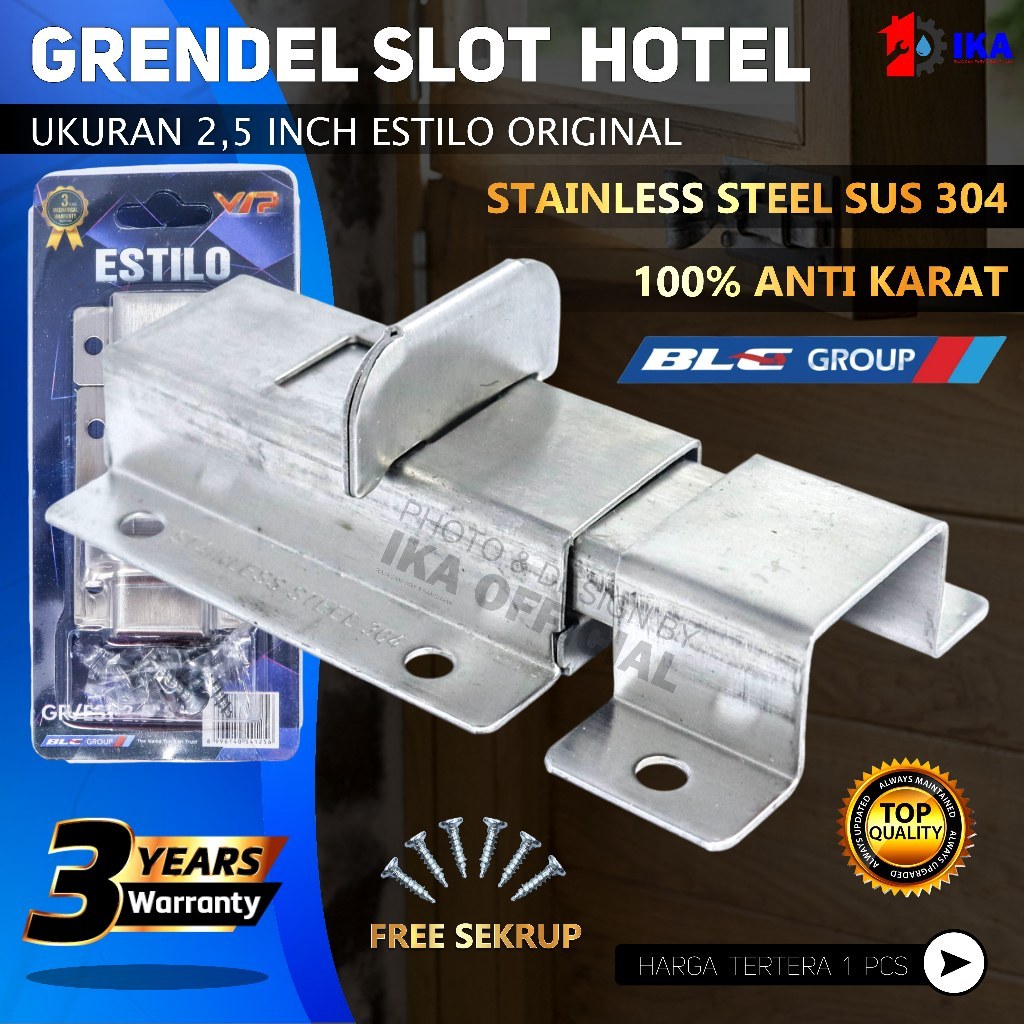 Jual GRENDEL JUMBO SOLIGEN 2" STAINLESS STEEL l Barel Bolt grendel slot ...