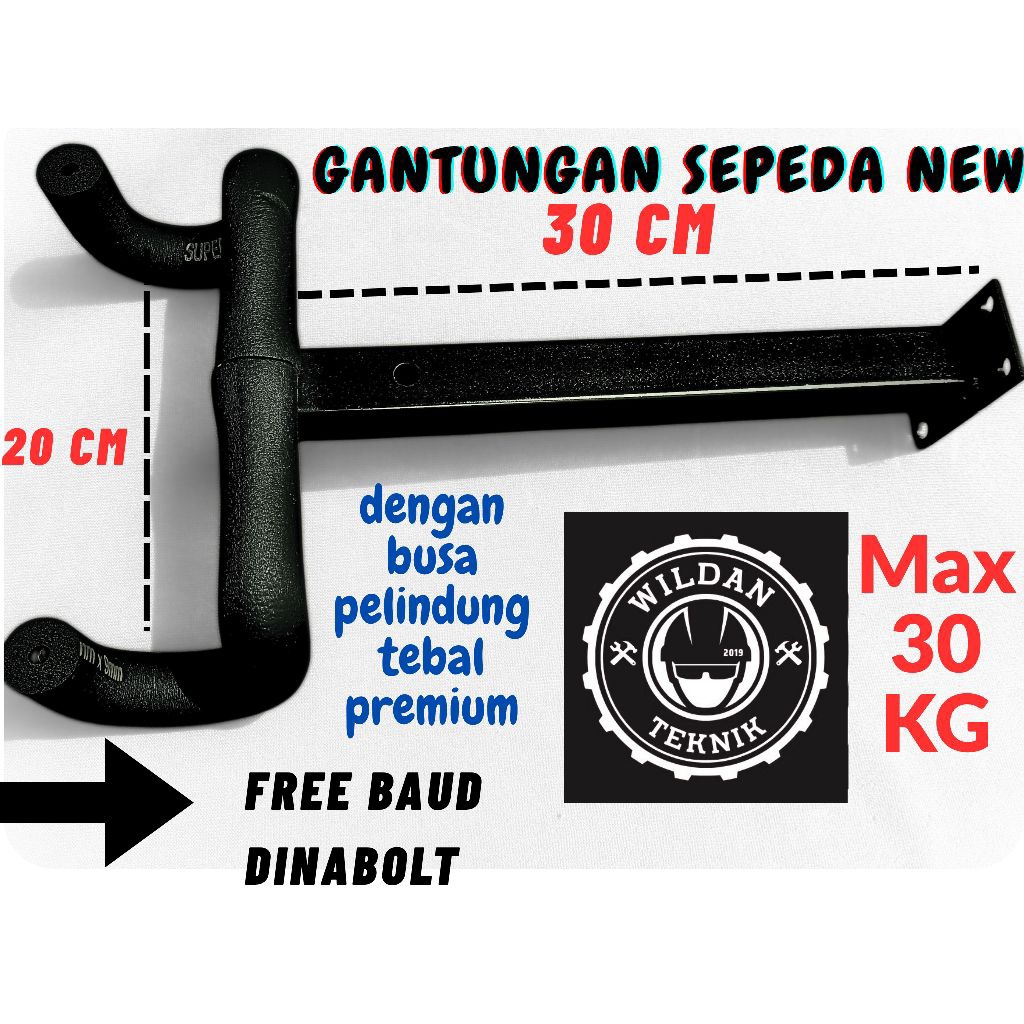 Jual Gantungan sepeda tempel di dinding / alat gantungan sepeda ...