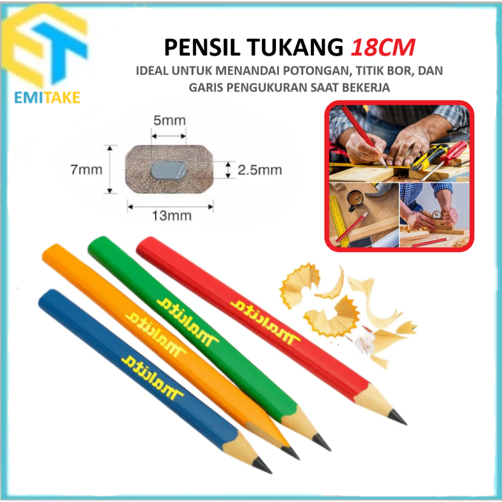 Jual Makita Pensil Tukang Bangunan / Carpenter Pencil Pensil Tukang ...