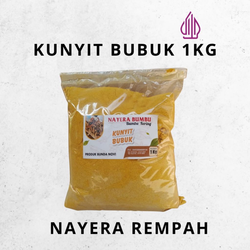 Jual KUNYIT BUBUK 1KG / Bumbu rempah bubuk 100% tanpa bahan kimia ...