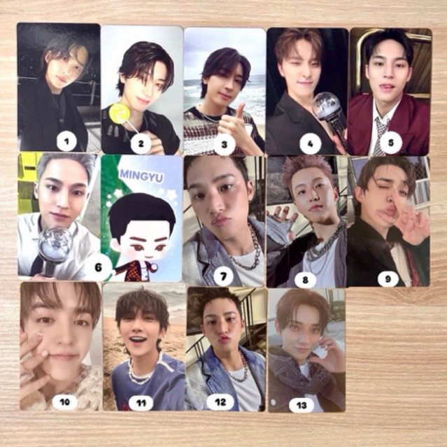 Jual (READY) OFFICIAL PHOTOCARD SEVENTEEN MINGYU WONWOO DINO JEONGHAN CARATLAND TRADING CARD ...