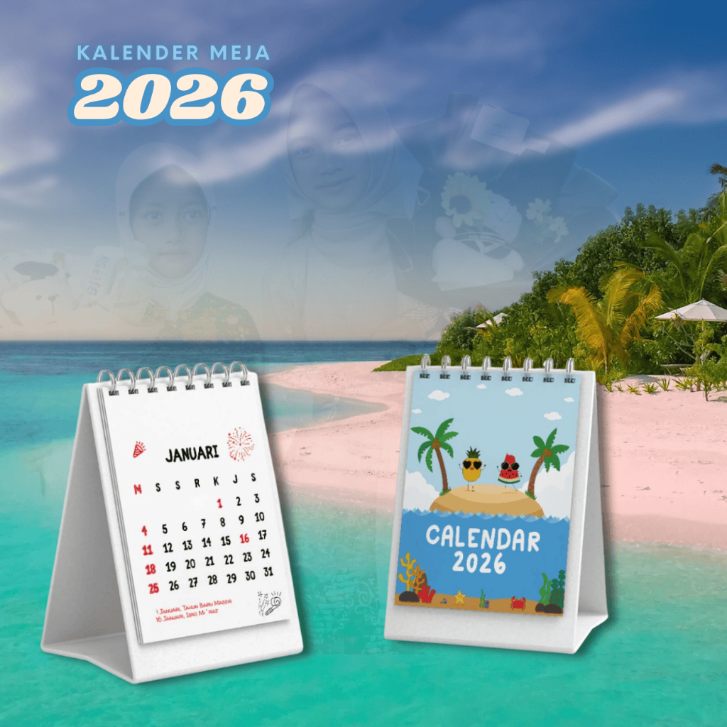 Jual Kalender Meja 2026 / Kalender Kantor Sekolah Ukuran 12x9cm Premium ...