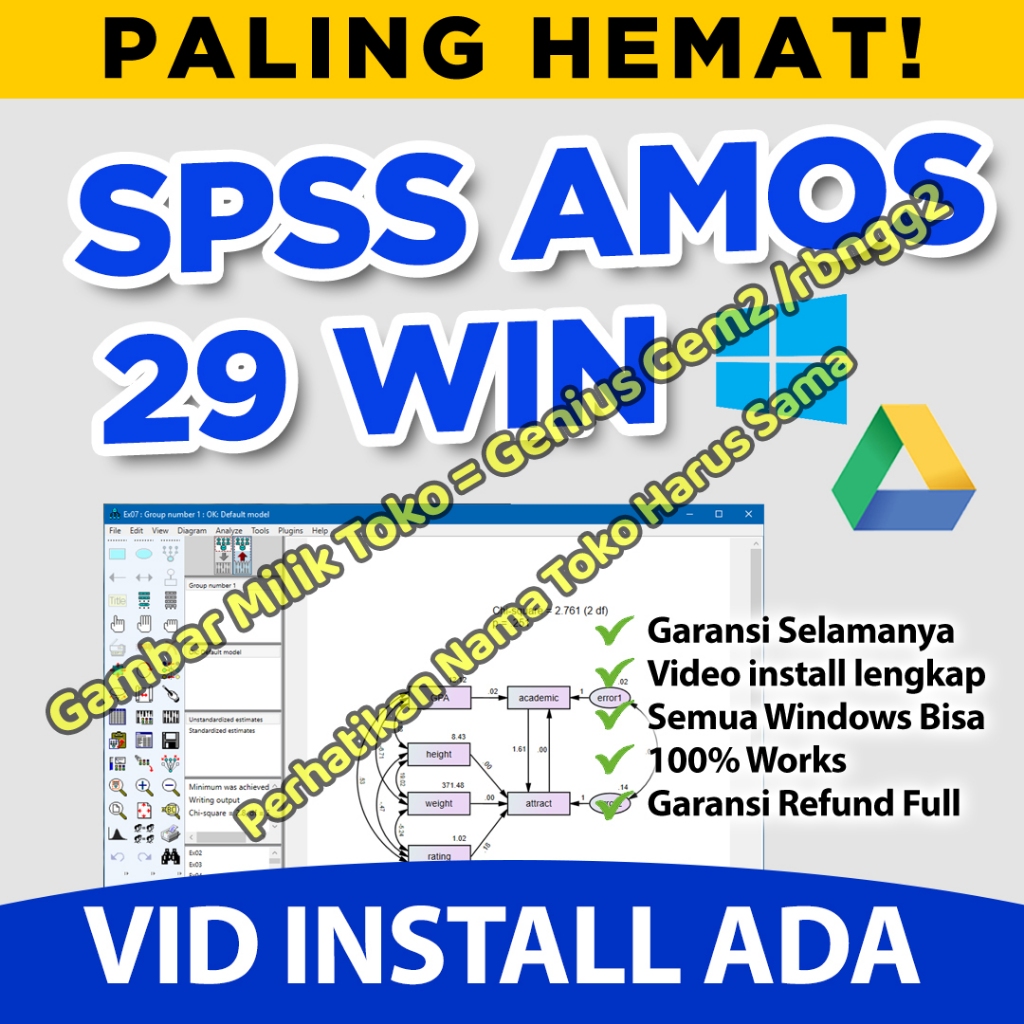 Jual SPSS AMOS 29 WIN FULL VERSION | Shopee Indonesia