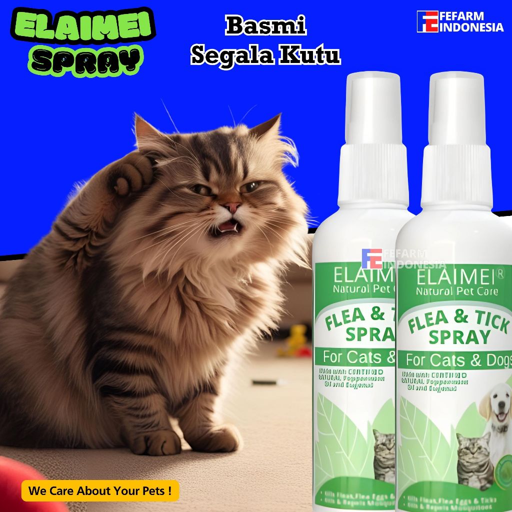 Jual Obat Kutu Kucing Anjing Semprot Spray Ampuh Herbal Aman Terjilat ...