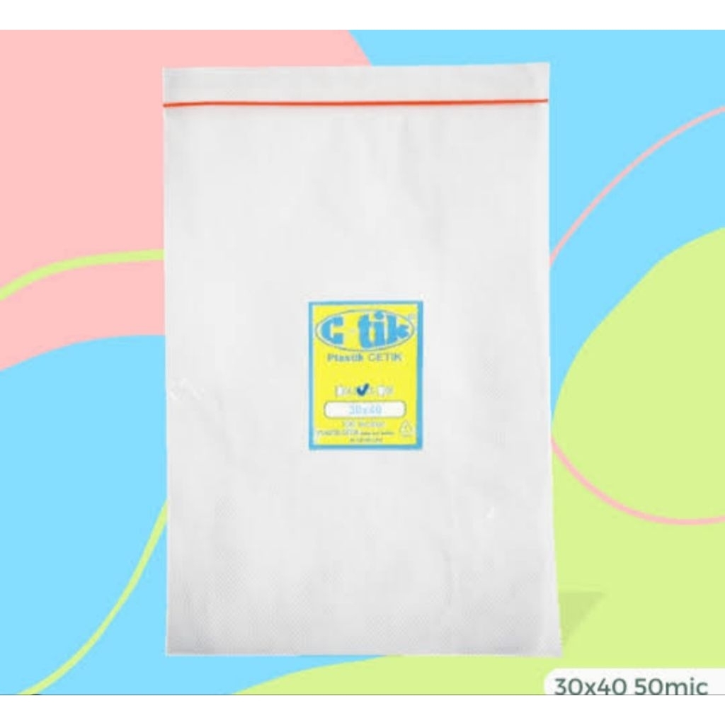 Jual Plastik Klip CTik Ecer Satuan per Lembar Ziplock 30 x 40 cm Cetik ...