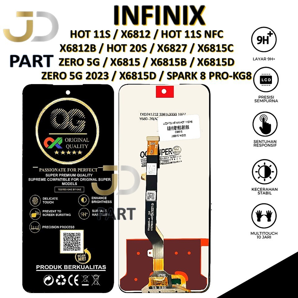 Jual LCD TOUCHSCREEN INFINIX HOT 11S / X6812 / HOT 11S NFC / X6812B ...