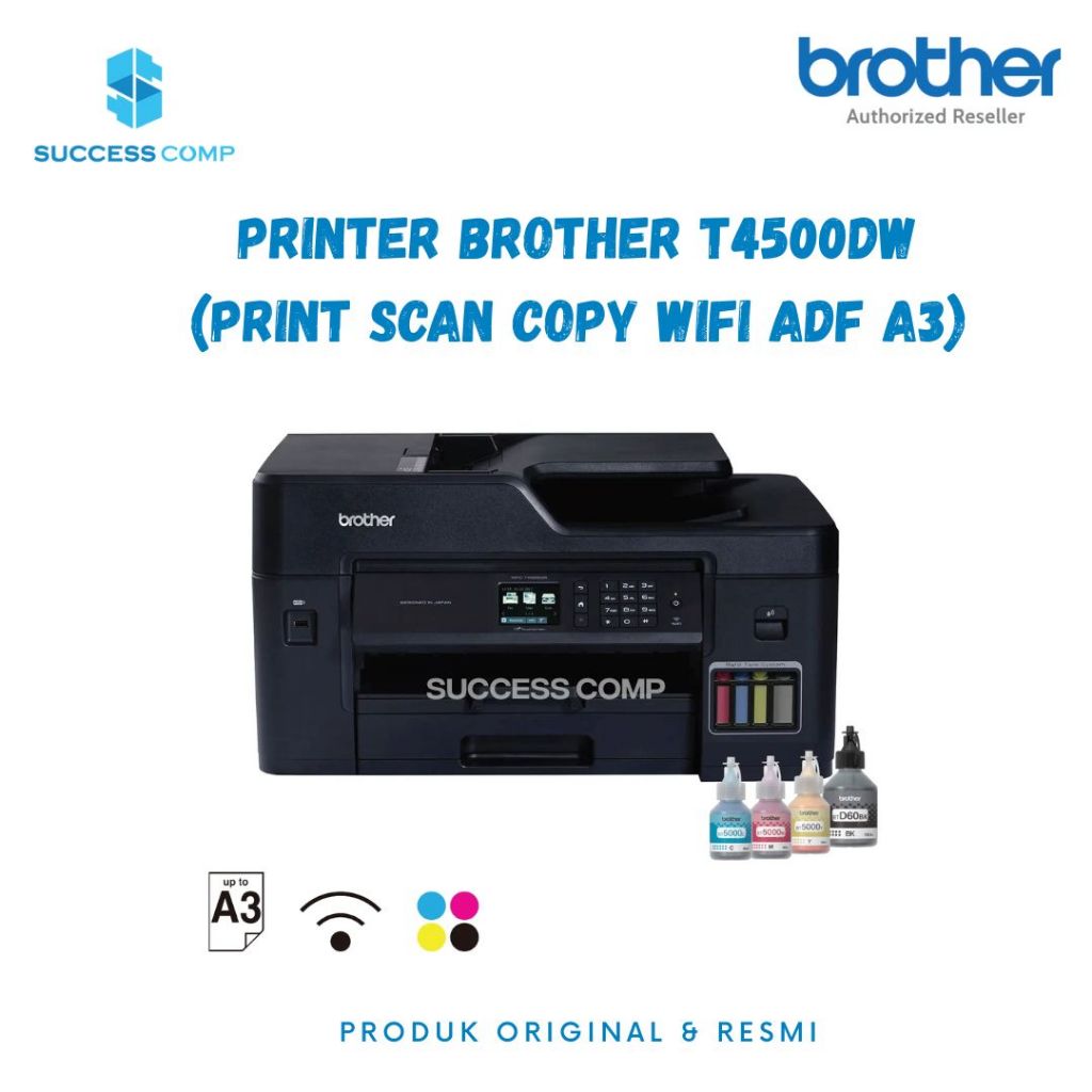 Jual Printer A3 Multifunction Brother MFC-T4500DW Garansi Resmi T4500 ...