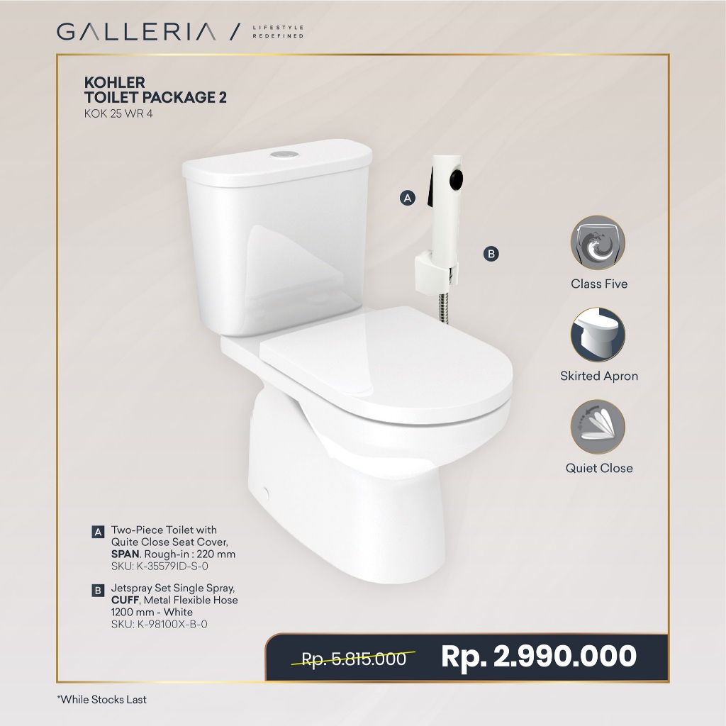 Jual Kohler Toilet Package 2 / Kohler Paket Kloset | Shopee Indonesia