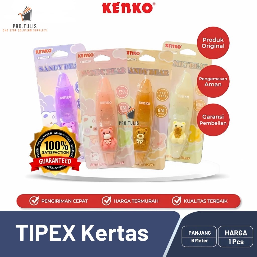 Jual Tipex TIP-EX Kertas / Correction Tape Pita Koreksi KENKO CT-602SB ...