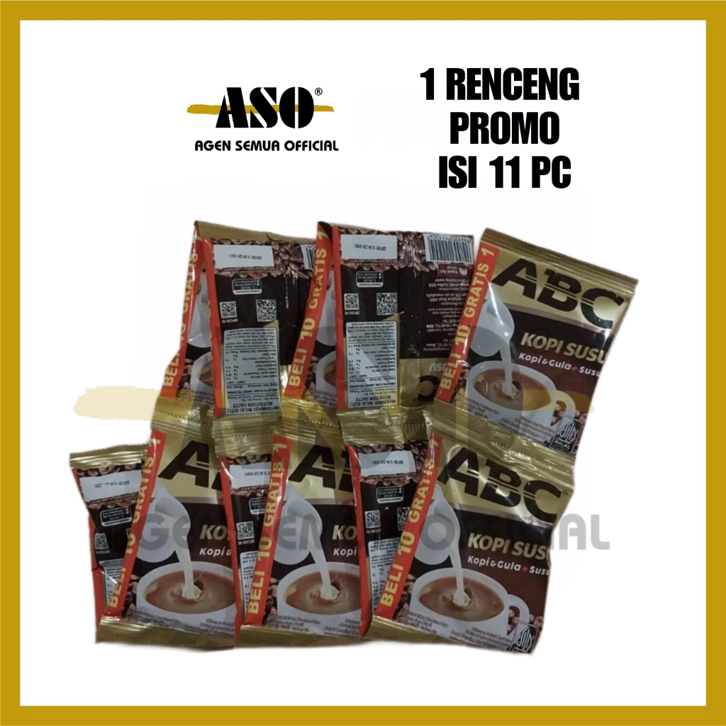 Jual Kopi ABC SUSU sachet 31gram RENCENG ( ISI 10) | Shopee Indonesia