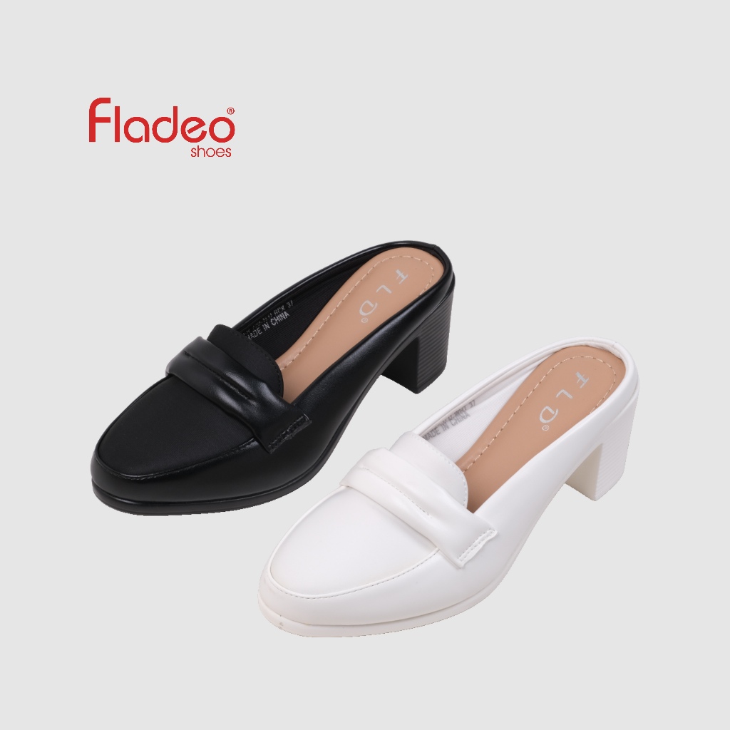 Jual Fladeo A24/LDFH722-1LU/Sepatu Hak Tebal Wanita [ Chunky Heels Slip ...