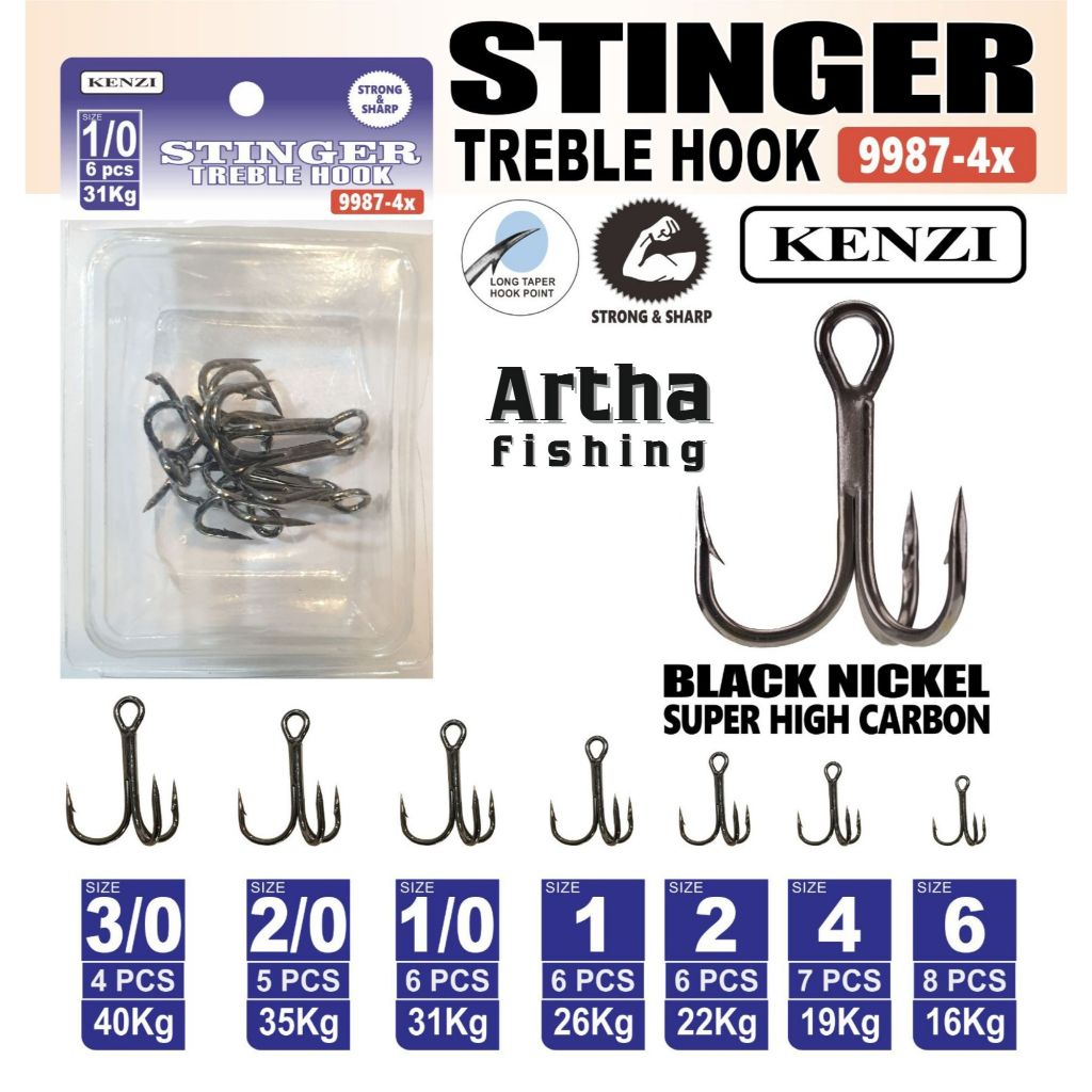 Jual KENZI STINGER TREBLE HOOK 9987-4X | Shopee Indonesia