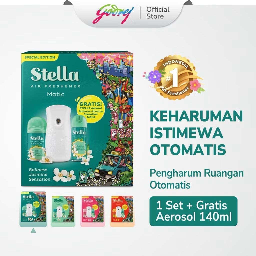 Jual Stella Matic Box Set [ isi 1 Alat + Refill ] Green Fantasy ...