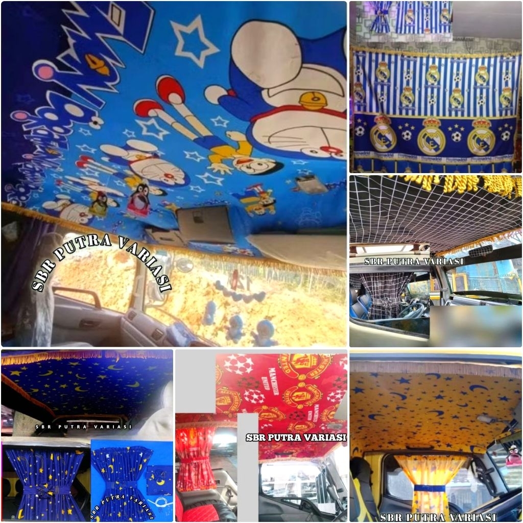 Jual kain plapon Atap kabin mobil 1set tirai jendela pintu mobil pic-up ...