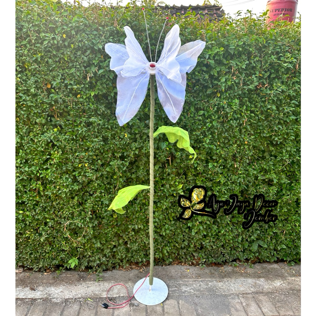 Jual standing Aksesoris bunga lampu motif Kupu Kupu dekorasi pelaminan ...