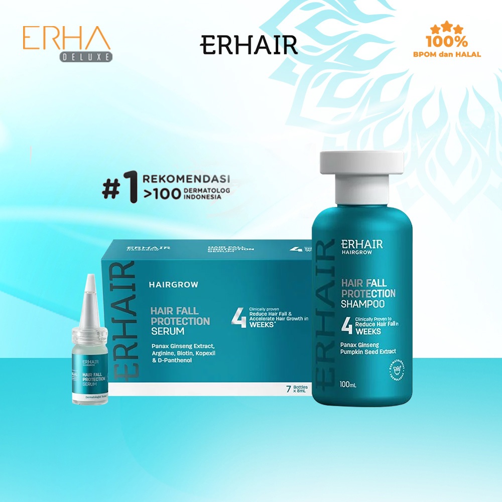Jual ERHA ERHAIR Hairgrow Shampoo + Serum - Paket Penumbuh Rambut ...
