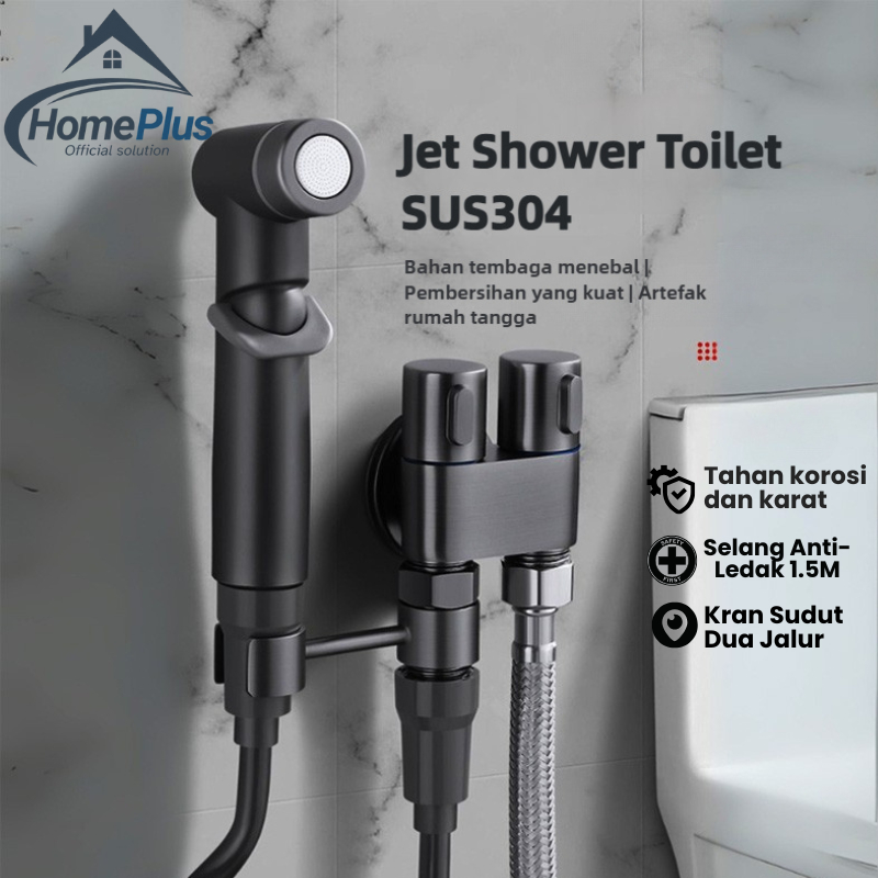Jual Jet Shower SUS304 1 Set Semprotan Kloset Toilet Kamar Mandi Anti Karat Stainless 1/2 Inch ...
