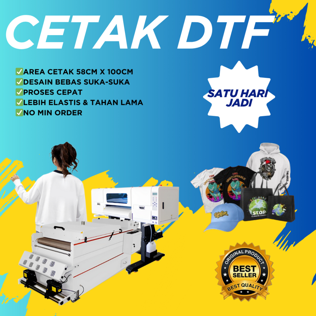 Jual Cetak DTF Meteran / Sablon setrika / Sablon Digital / Digital ...