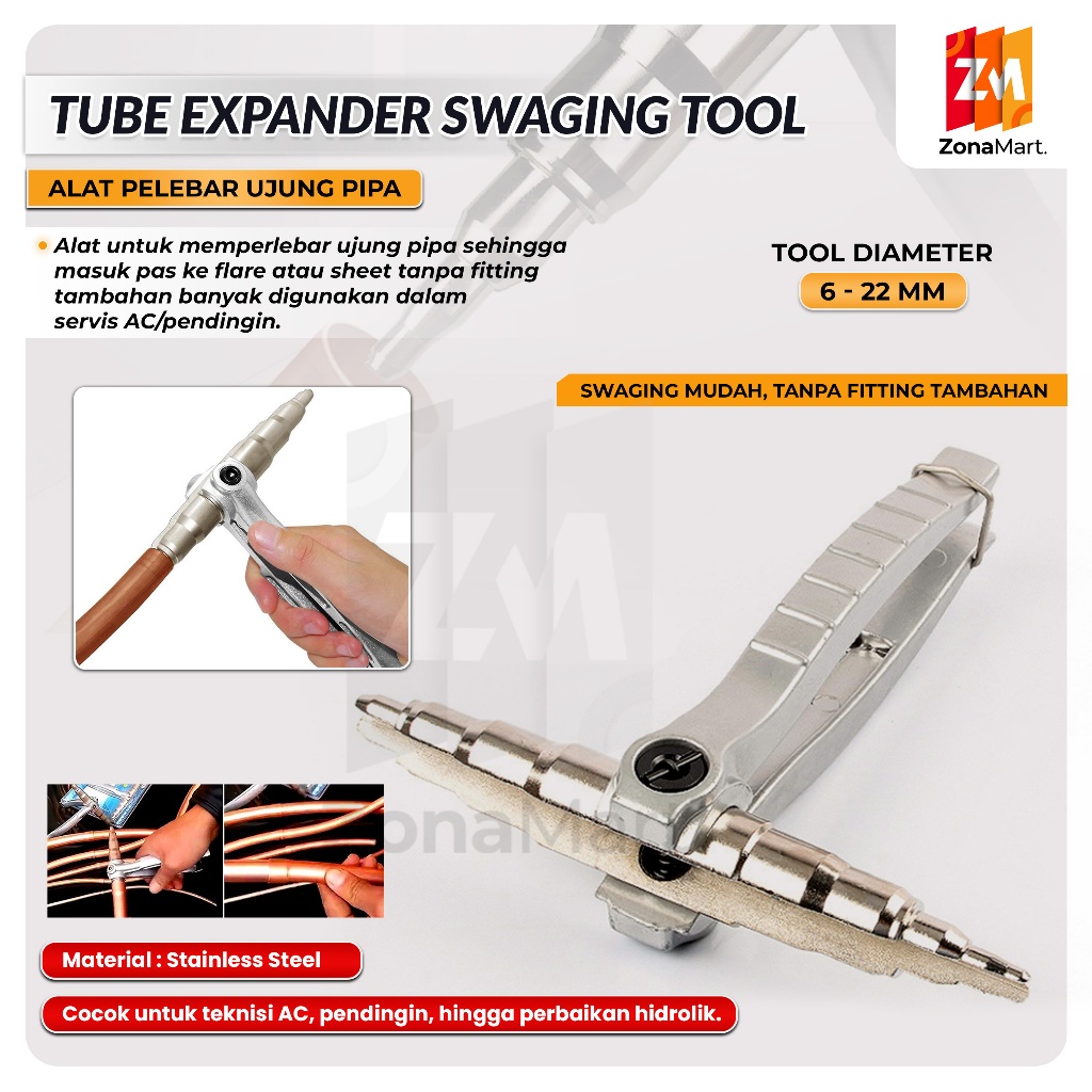 Jual Tube Expander Swaging Tool Pipa AC Flaring Tool Hand Swaging Tool ...