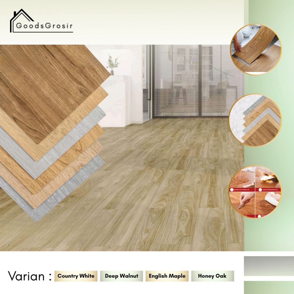 Jual Goods Lantai Vinyl Kayu 2mm | Vinyl Flooring Isi 24 Papan | Luxury ...