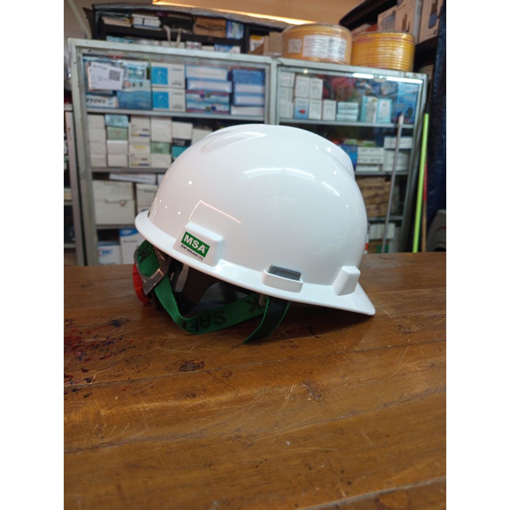 Jual HELM SAFETY MSA FULLSET / HELM KERJA PROYEK MSA WARNA PUTIH - SNI ...