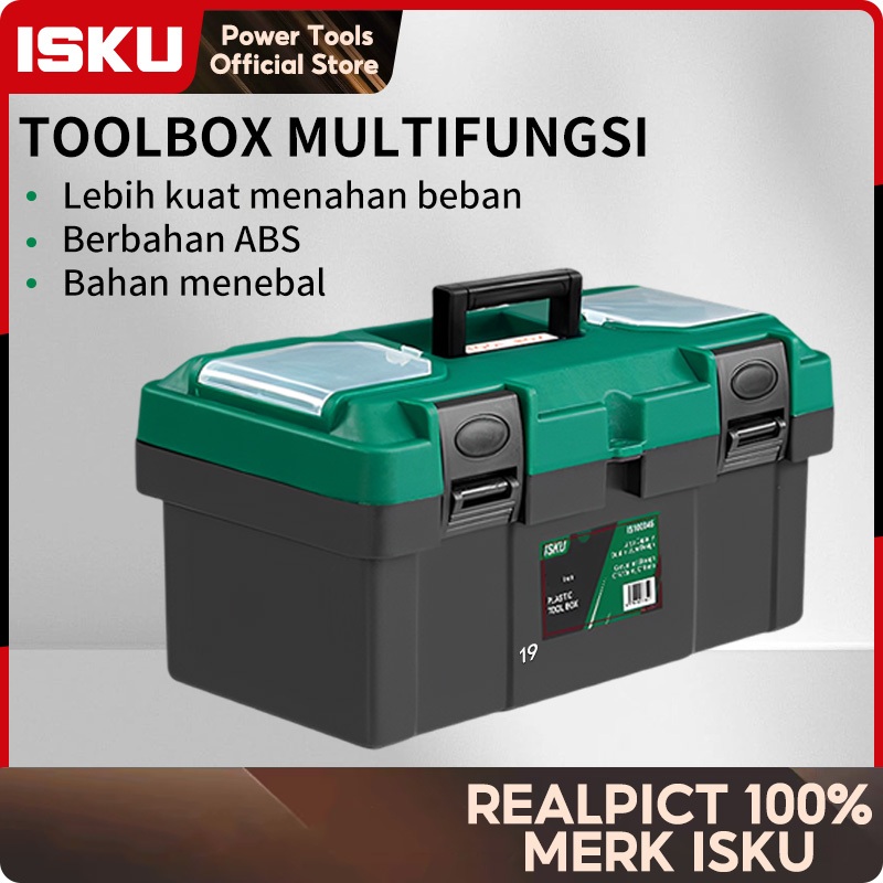 Jual ISKU Tool Box Besar Plastik 14 15 17 18 19 20 Inch Bahan Pp Tools Box Kotak Peralatan Besi ...
