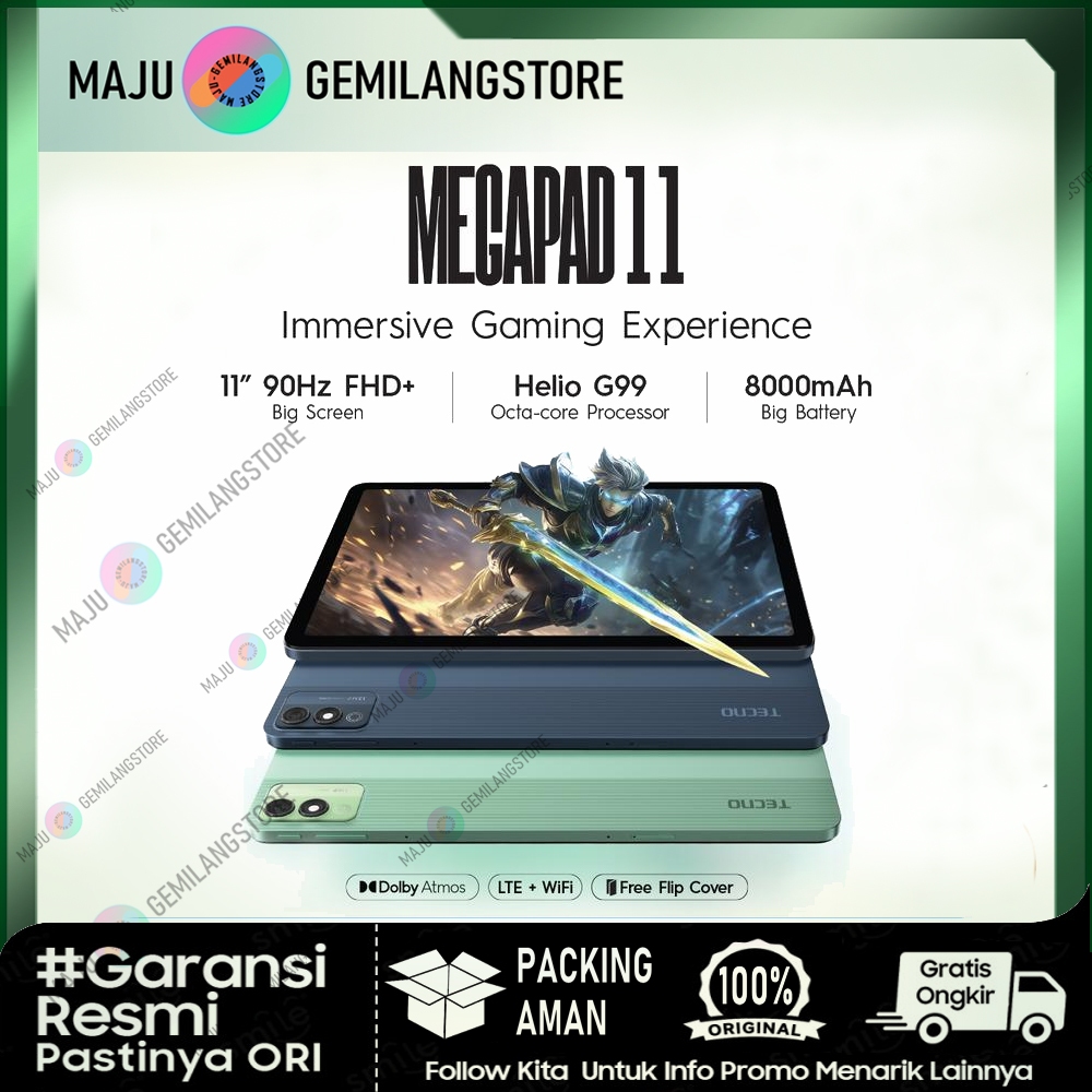 Jual Tecno Megapad 11 Wifi+LTE ( SimCard Jaringan) Mega Pad MediaTek ...