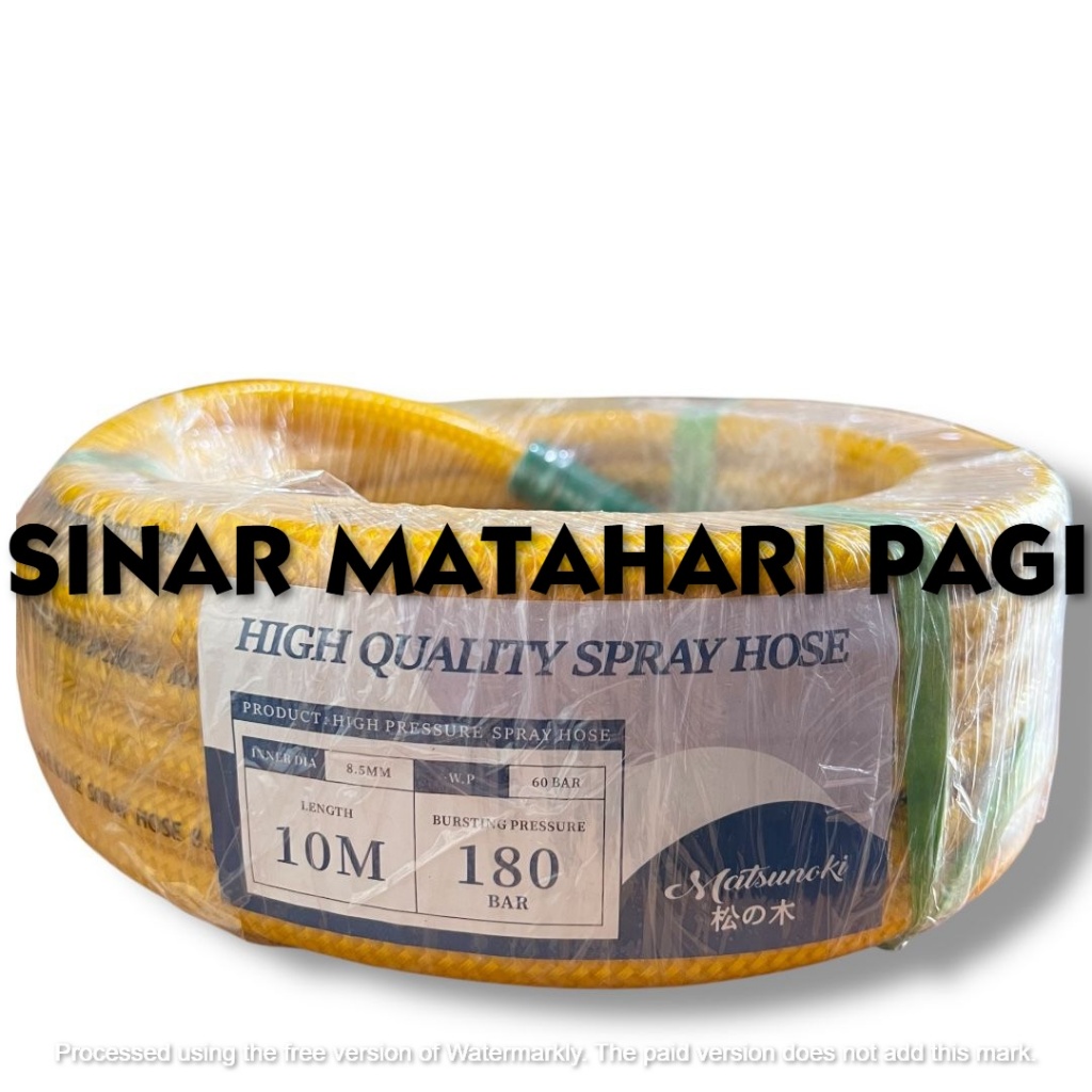 Jual Selang Kompressor / High Pressure Spray Hose 8.5 MM x10 Meter BP ...