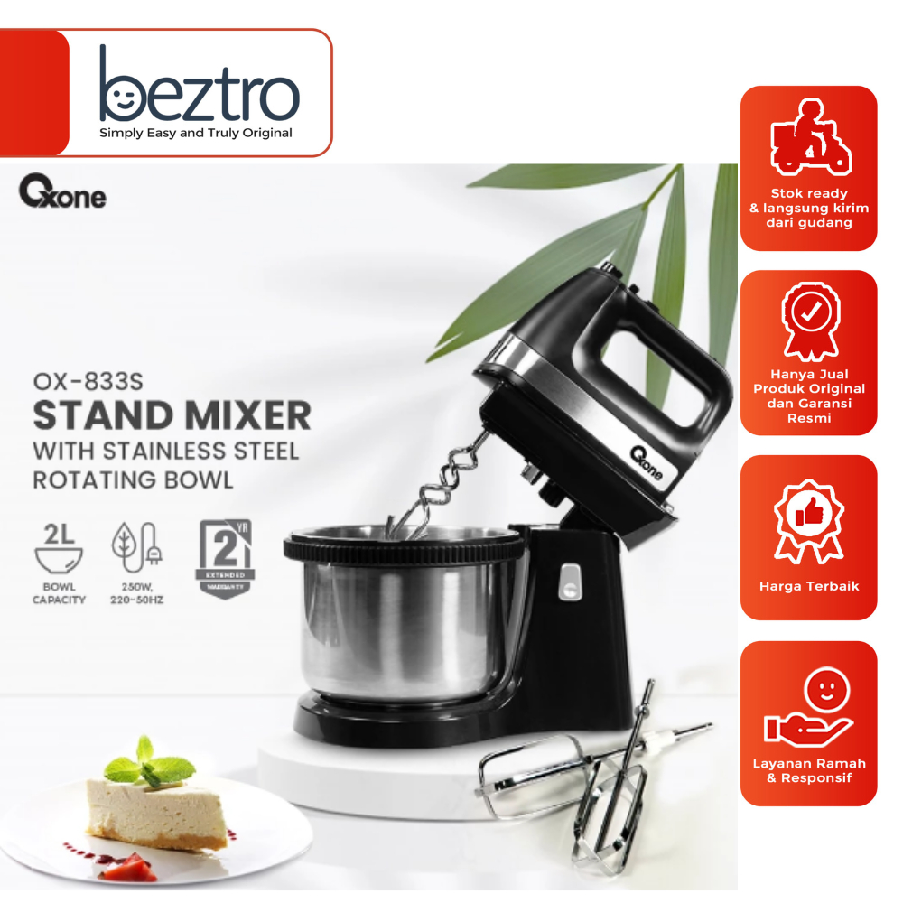 Jual OXONE Stand Mixer OX833S With Stainless Steel Rotating Bowl / 2 ...