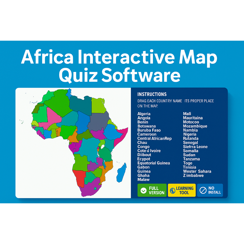 Jual AFRICA INTERACTIVE MAP QUIZ SOFTWARE – BELAJAR GEOGRAFI AFRIKA ...