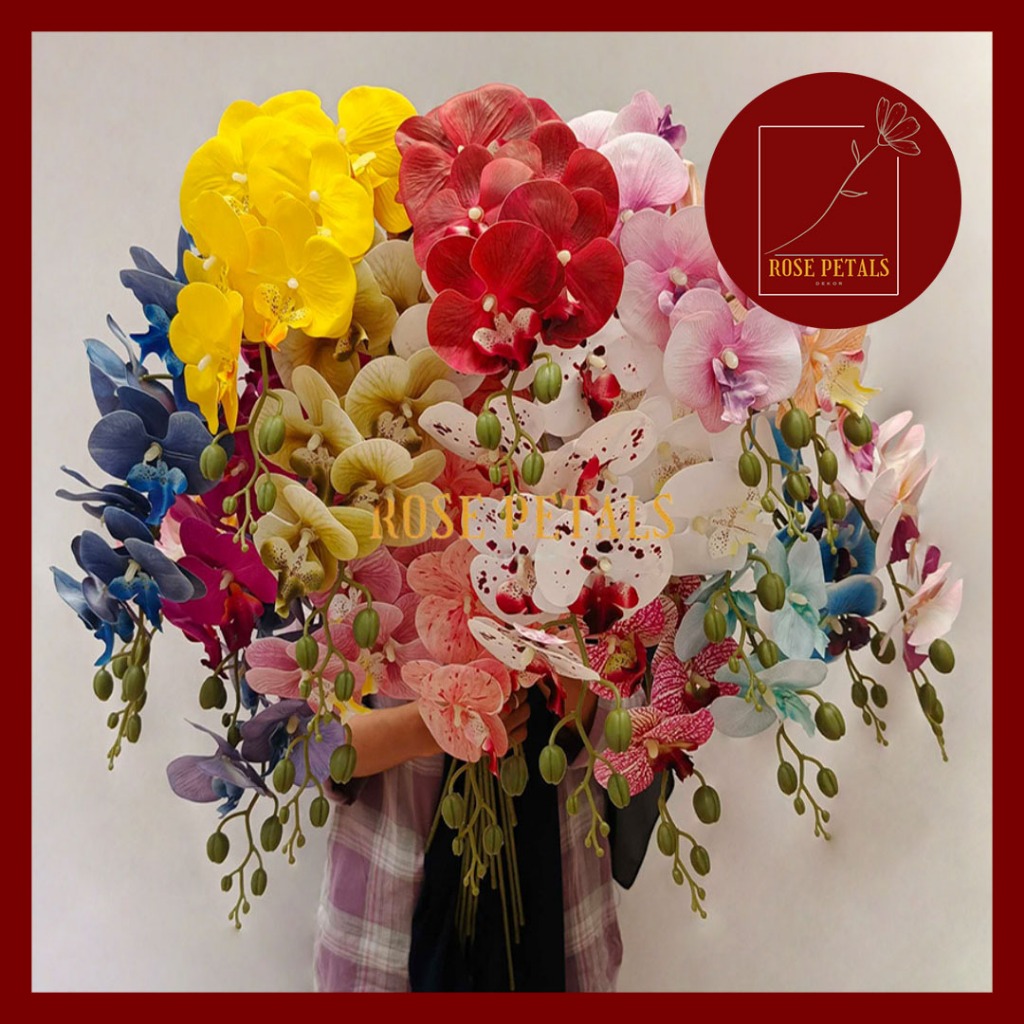 Jual Artificial K9 Real Touch Large Orchids Bunga Anggrek Latex ...