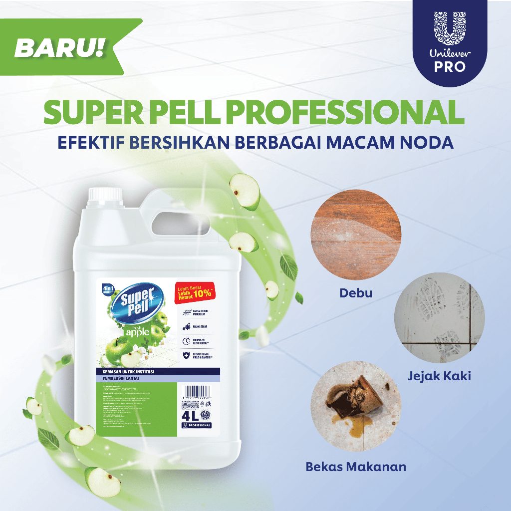 Jual Cairan Pembersih Lantai Jerigen 4L INSPIRED Superpell Professional ...