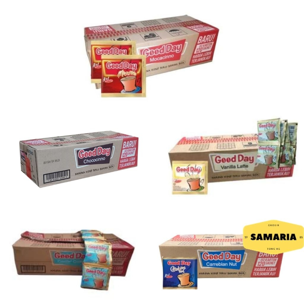 Jual 1 Dus Kopi Good Day 3-in-1 Kemasan 20 Gram All Varian (Isi 120 Pcs ...