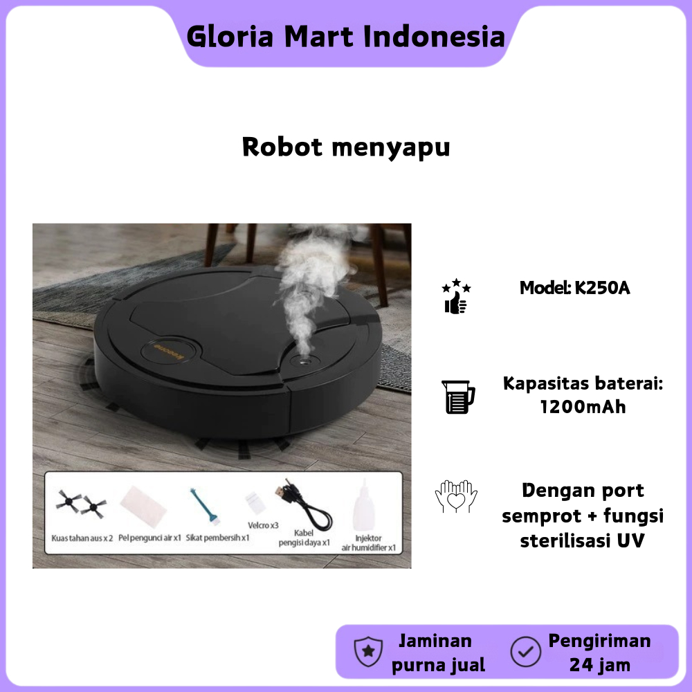 Jual 【COD】5 in 1 Robot penyedot debu penyapu pintar robot penyapu ...