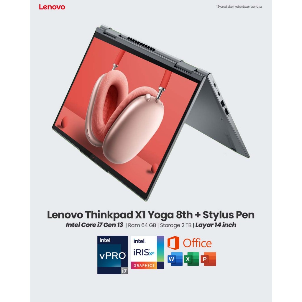 Jual Laptop 2 in 1 Lenovo Thinkpad X1 Yoga Gen 8 Core i7 Gen 13 Ram 64 ...