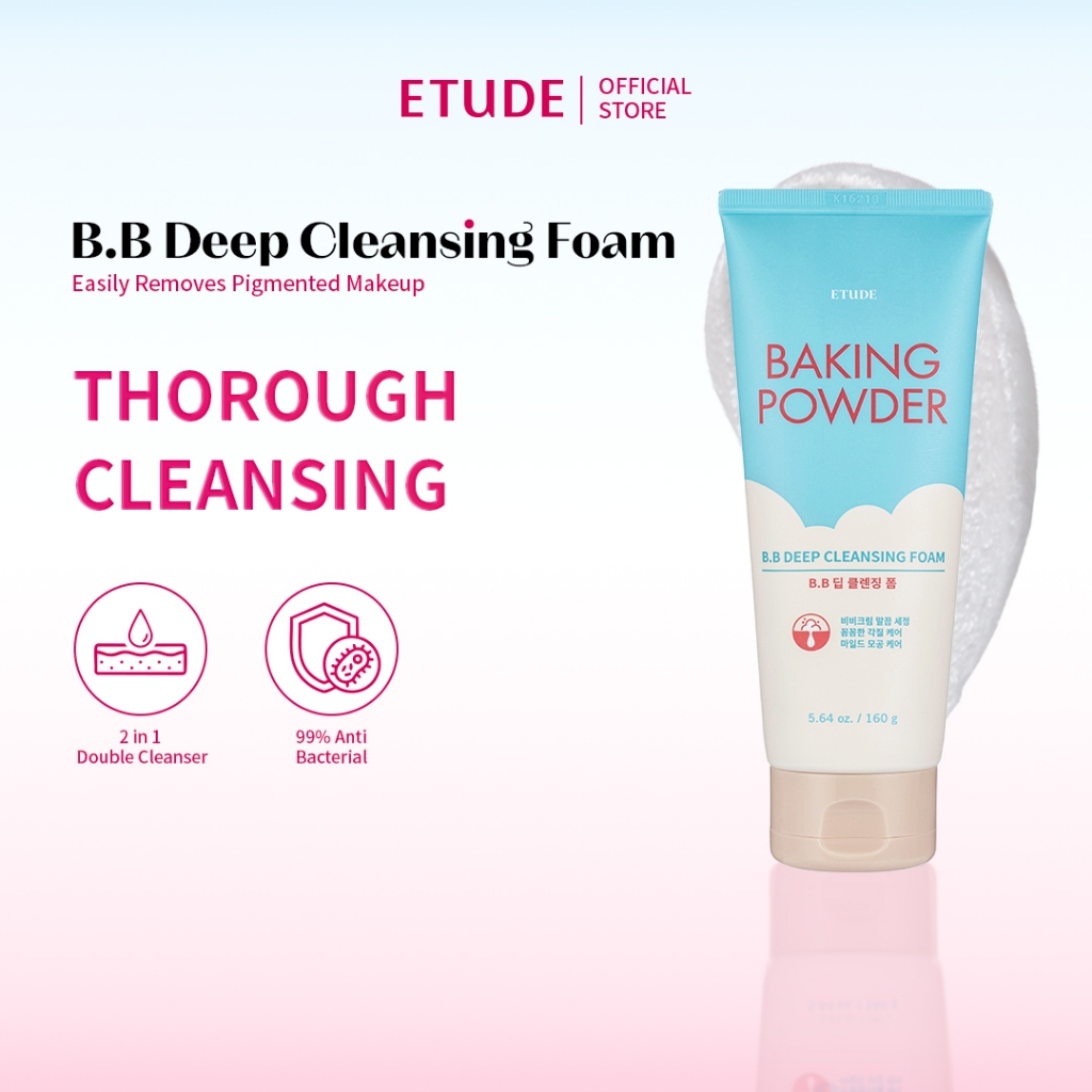 Jual ETUDE B.B Deep Cleansing Foam - Baking Powder 160ml Cleansing Foam ...