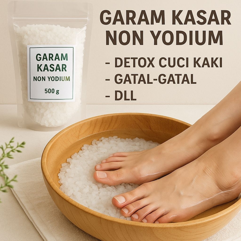 Jual Garam Kasar Grosok Detox Cuci Kaki Alami 500G | Shopee Indonesia