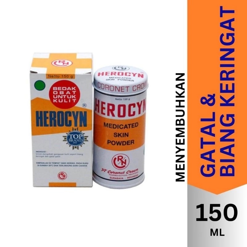 Jual HEROCYN Powder 150gr – Bedak Obat Gatal, Biang Keringat, Alergi ...