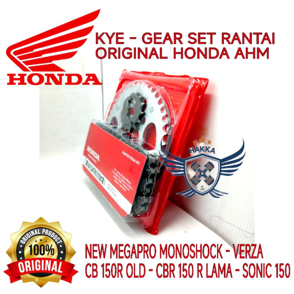 Jual KYE ORIGINAL GEAR SET RANTAI HONDA MEGAPRO MONOSHOCK, GEAR SET ...