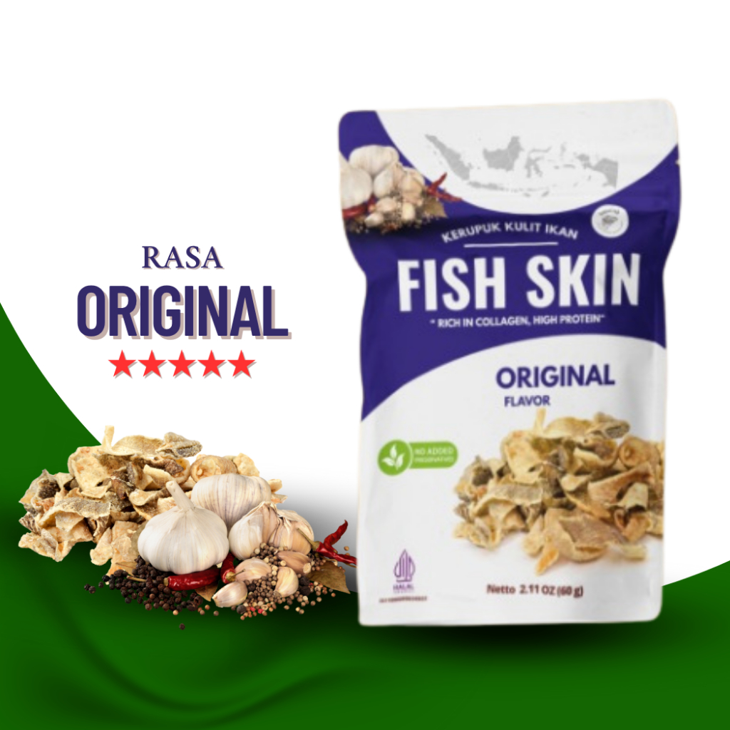 Jual Caliofish Fish Skin Kerupuk Kulit Ikan Patin - Keripik Kulit Ikan ...