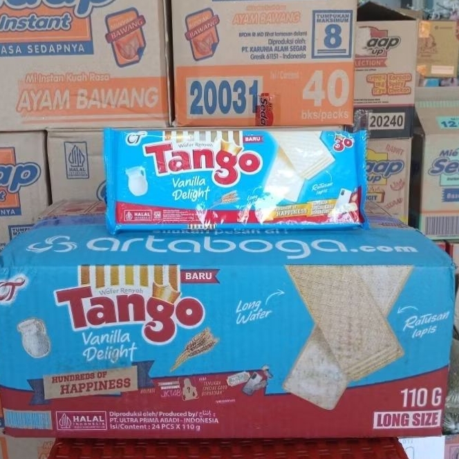 Jual Wafer Tango Hajatan 110G Vanila 1 Dus 24Pcs | Shopee Indonesia