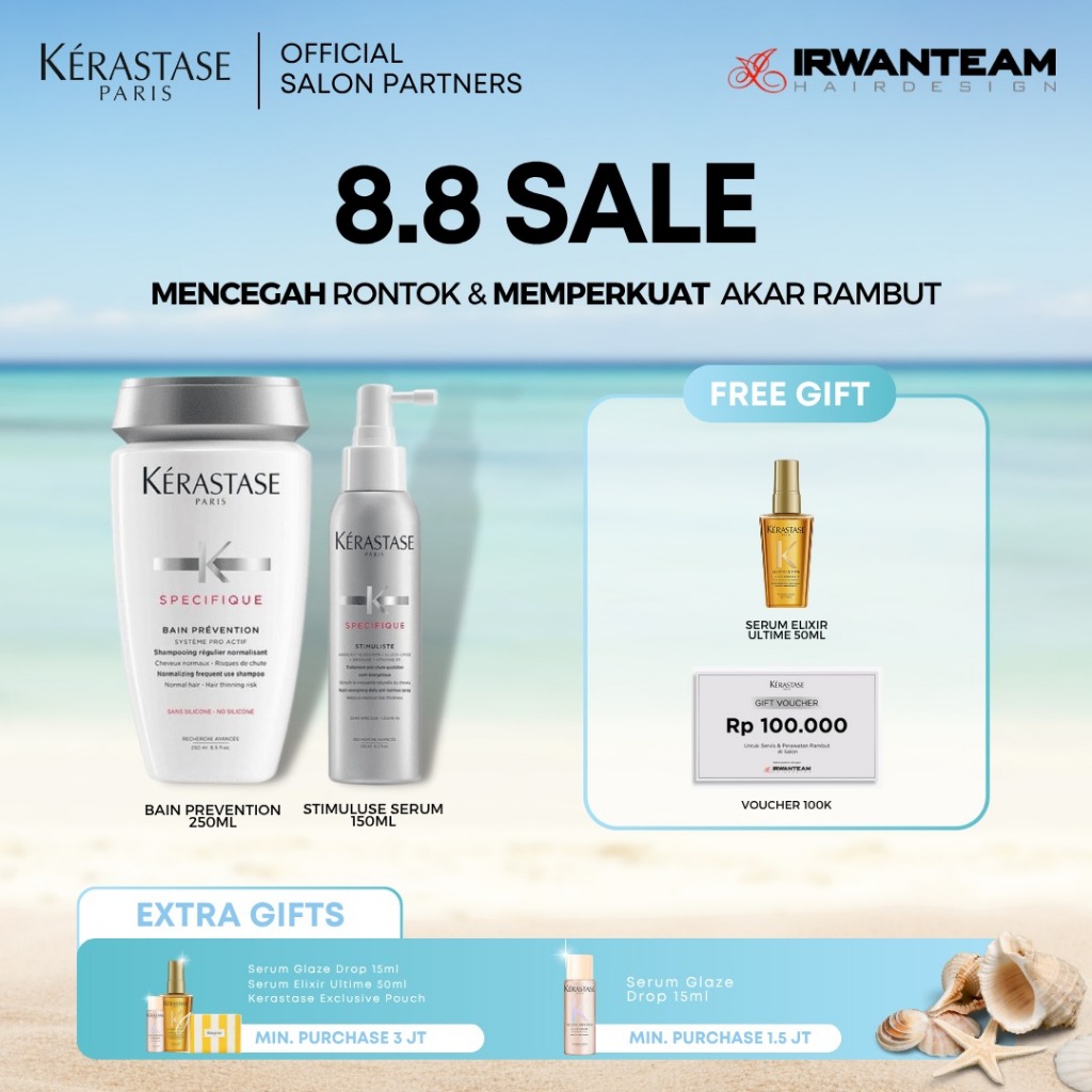 Jual Kerastase Treatment Rambut Rontok Shampoo & Serum-Bain Prevention ...