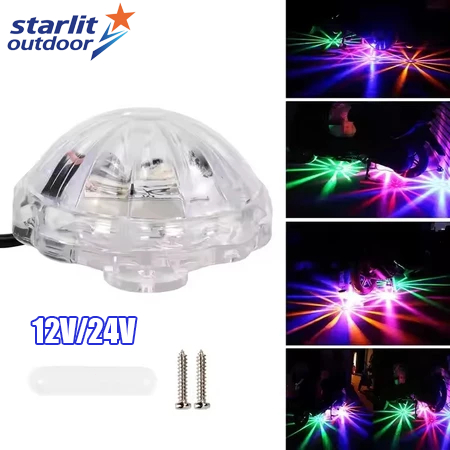 Jual Lampu Kolong LED Bulat RGB Motor Mobil Truk Bus 12V - 24V ...