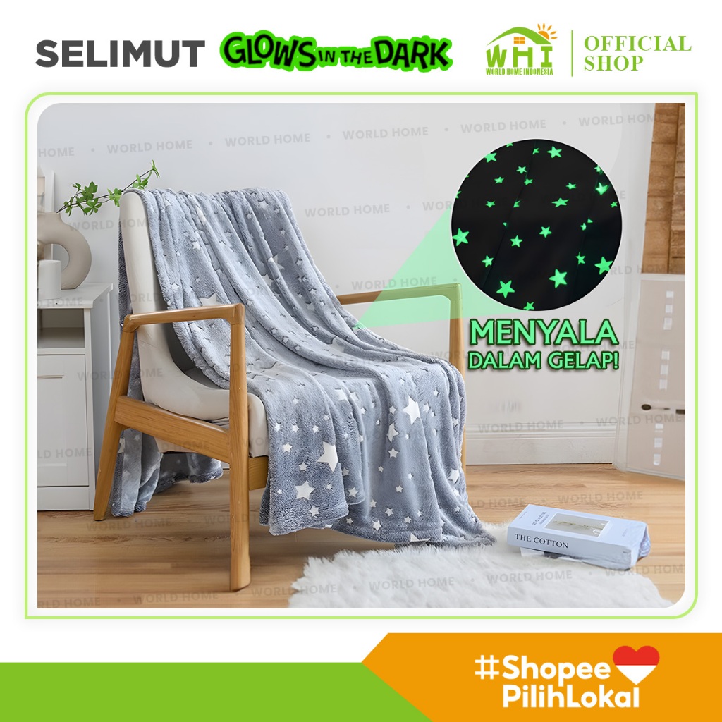 Jual World Home - Selimut Bulu Lembut Selimut Bulu Glow In The Dark ...