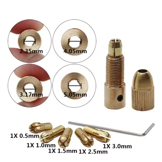 Jual Set Mini Drill Chuck Shaft Kepala Bor Mini 7in1 Hanya Chuck Tanpa ...